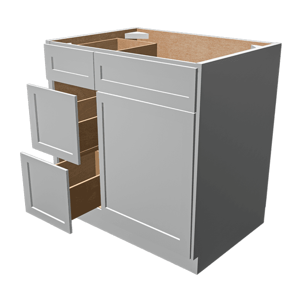 Vanity Sink Base Cabinets With Drawers Left - ABCabinetry